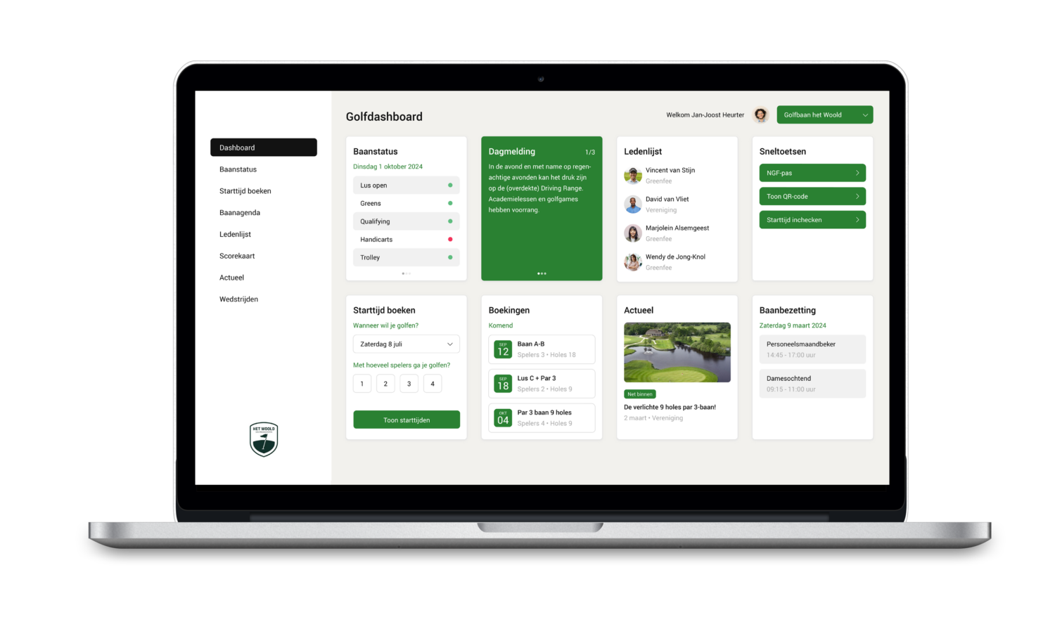 Nieuwe software op Het Woold: golfdashboard vanaf 4 november in gebruik ...